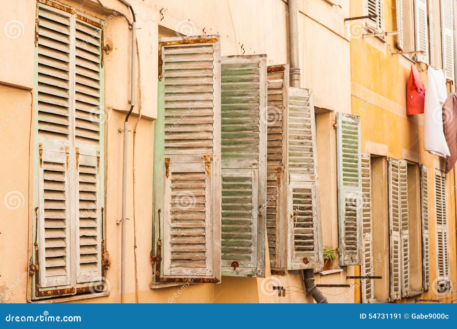 Row of window shutters stock image. Image of tourism - 54731191