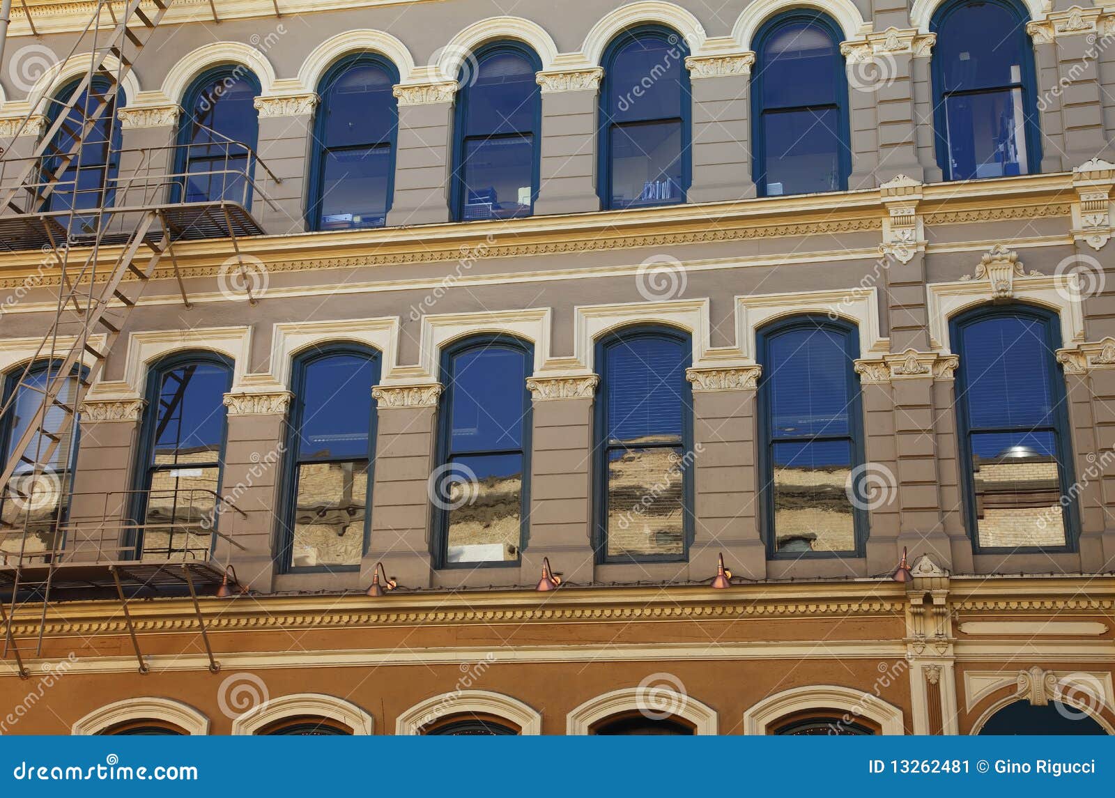 Row of windows. stock image. Image of offices, building - 13262481