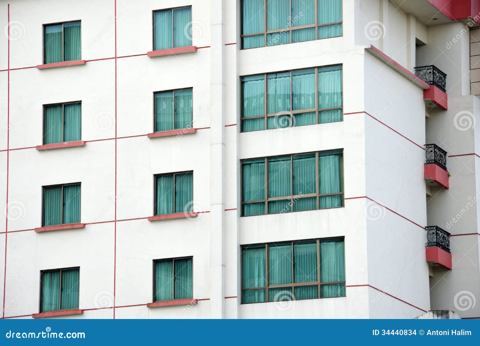 Row of windows stock photo. Image of concrete, light - 34440834