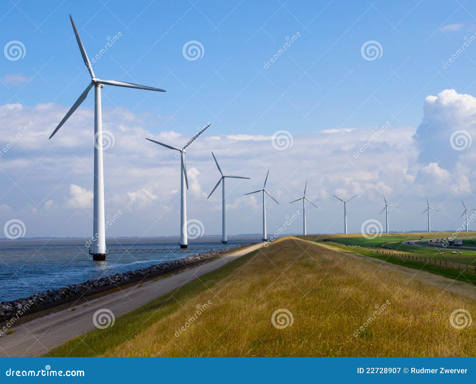 Row of windturbines stock image. Image of mill, field - 22728907