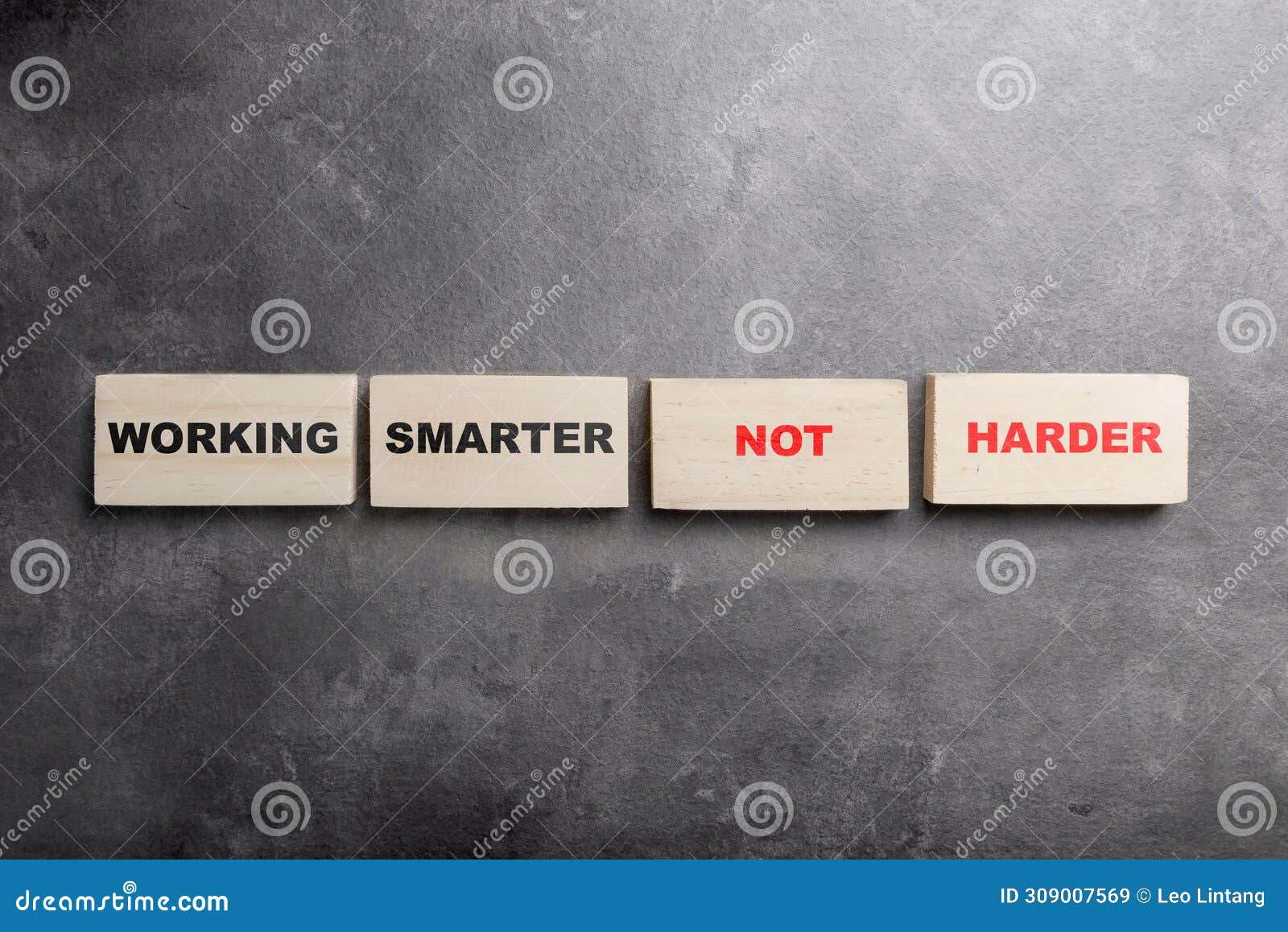 The Row of Wooden Blocks with Working Smarter Not Harder Text Stock Image - Image of wooden ...