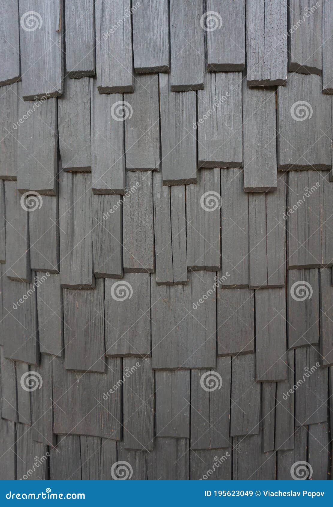 Row of Wooden Material of Small Shingle Wall Facade Stock Image - Image ...