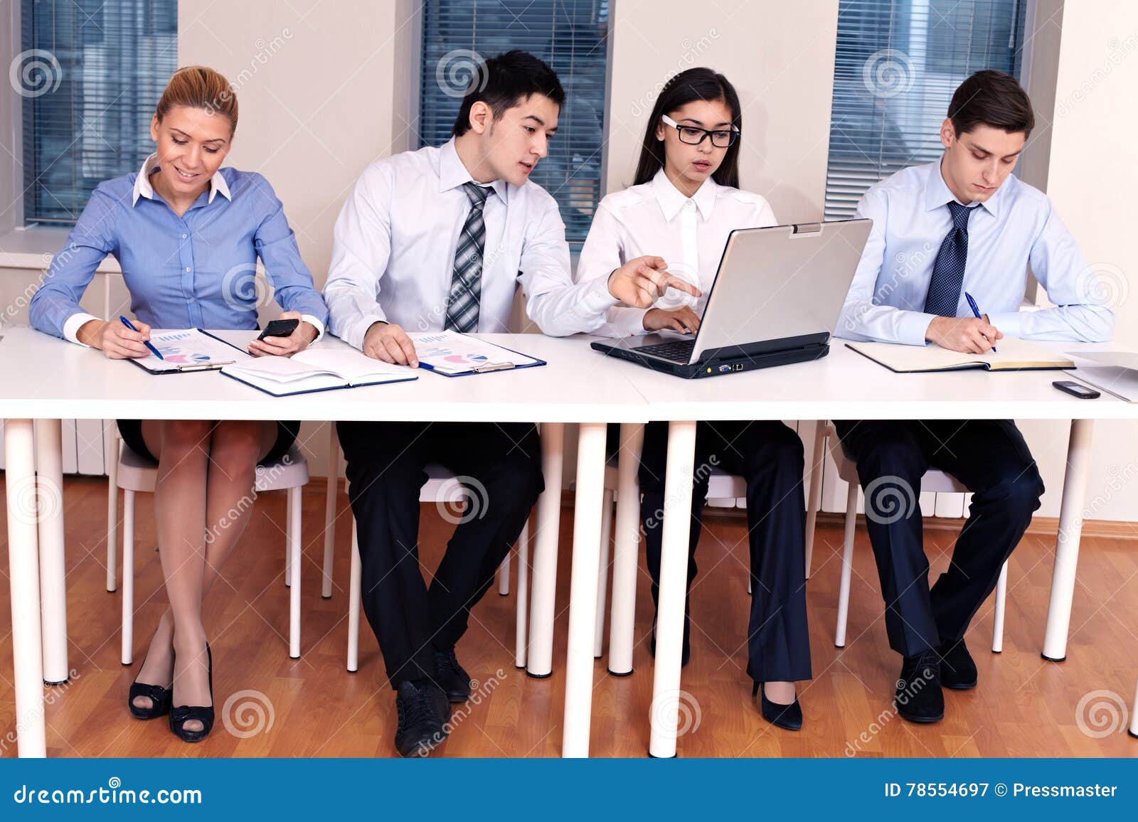 Row of working people stock image. Image of colleague - 78554697