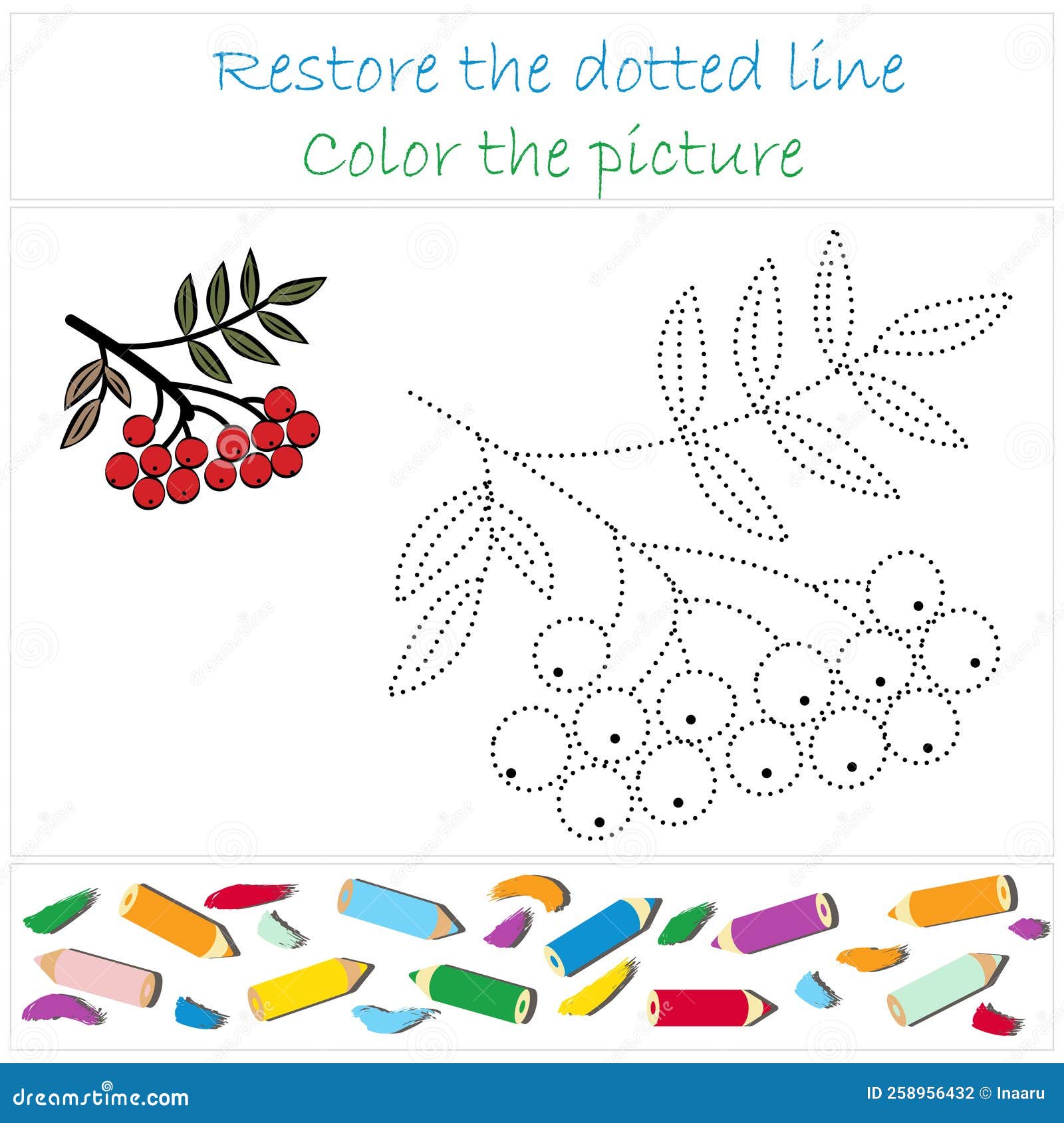 Rowan. Educational Developing Game for Preschoolers "Trace and Color ...