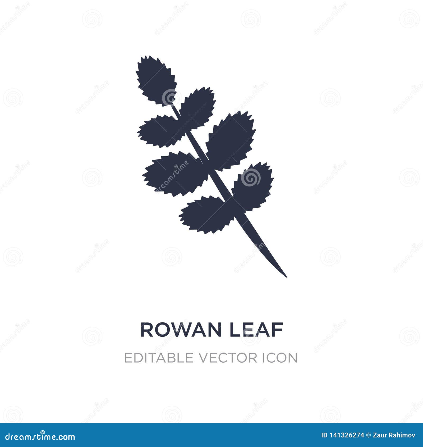 Rowan Leaf Icon On White Background. Simple Element Illustration From ...
