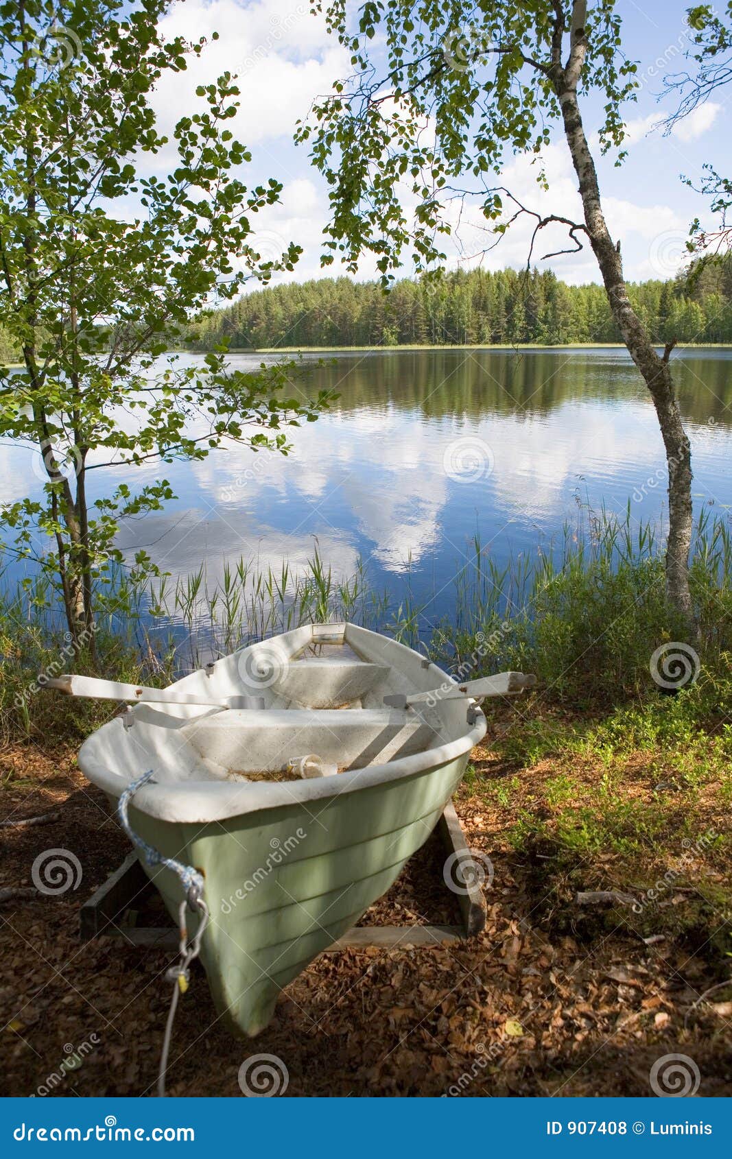 Rowboat stranded ashore stock photo. Image of boat, pure - 907408
