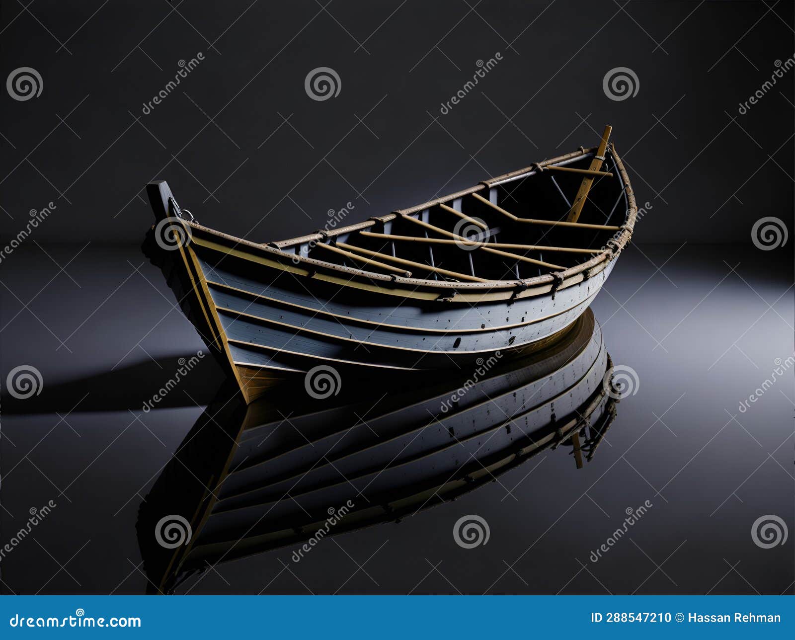Rowboat On White Background Logo Digital Art. Generative AI Stock ...