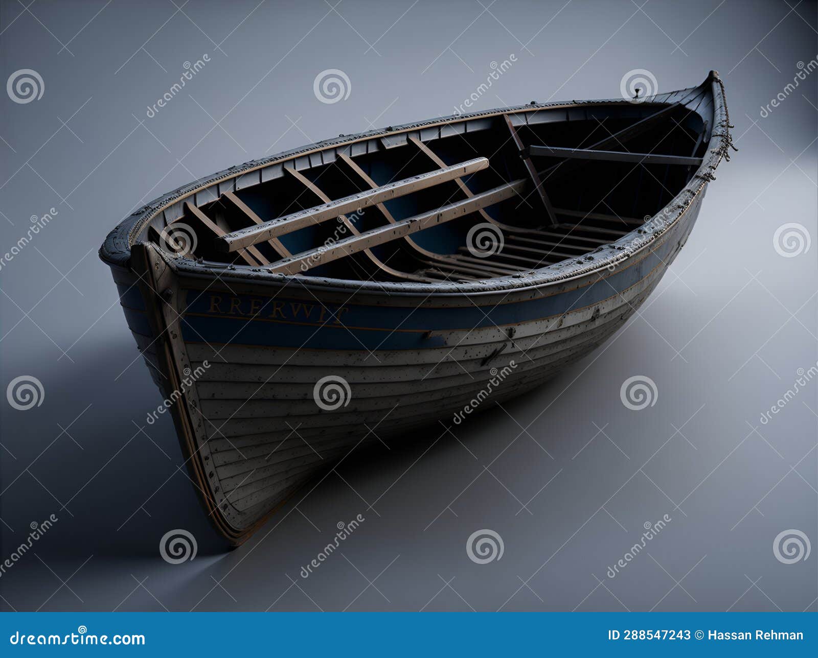 Rowboat On White Background Logo Digital Art. Generative AI Stock ...
