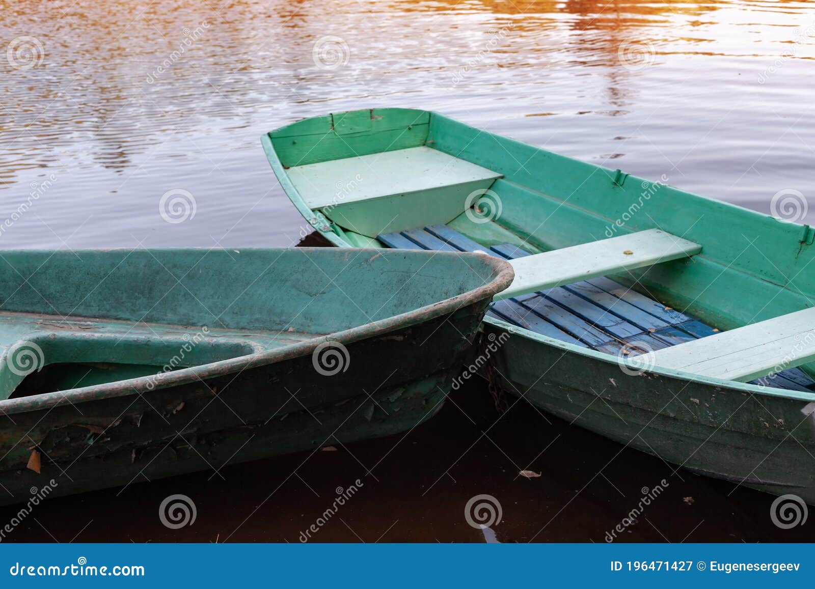 Rowboats are at Coast of a Lake Stock Image - Image of rowboat, rest ...