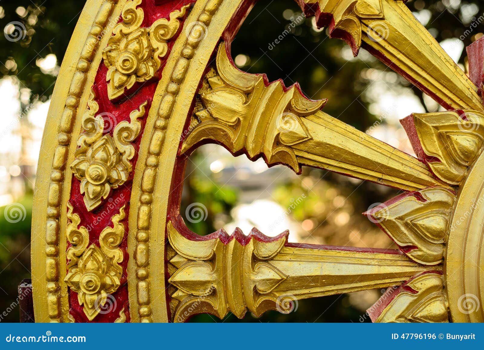 Rowel,Wheel Art, is Common in Asian Temples. Stock Photo - Image of ...
