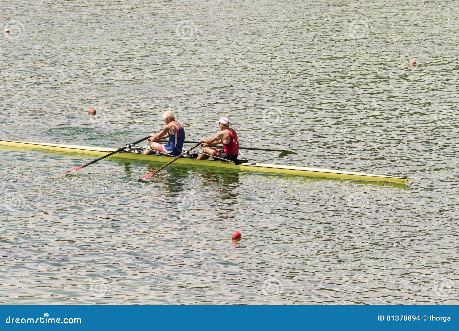 Rowers in Rowing Boats in a Lake Editorial Stock Image - Image of ...
