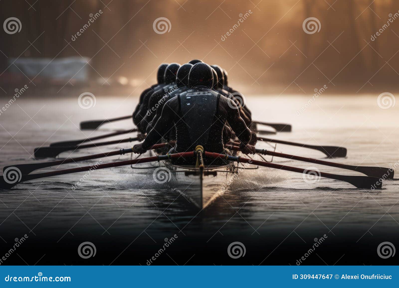 The Rowers are in a Rowing Team Stock Image - Image of vessel, action ...