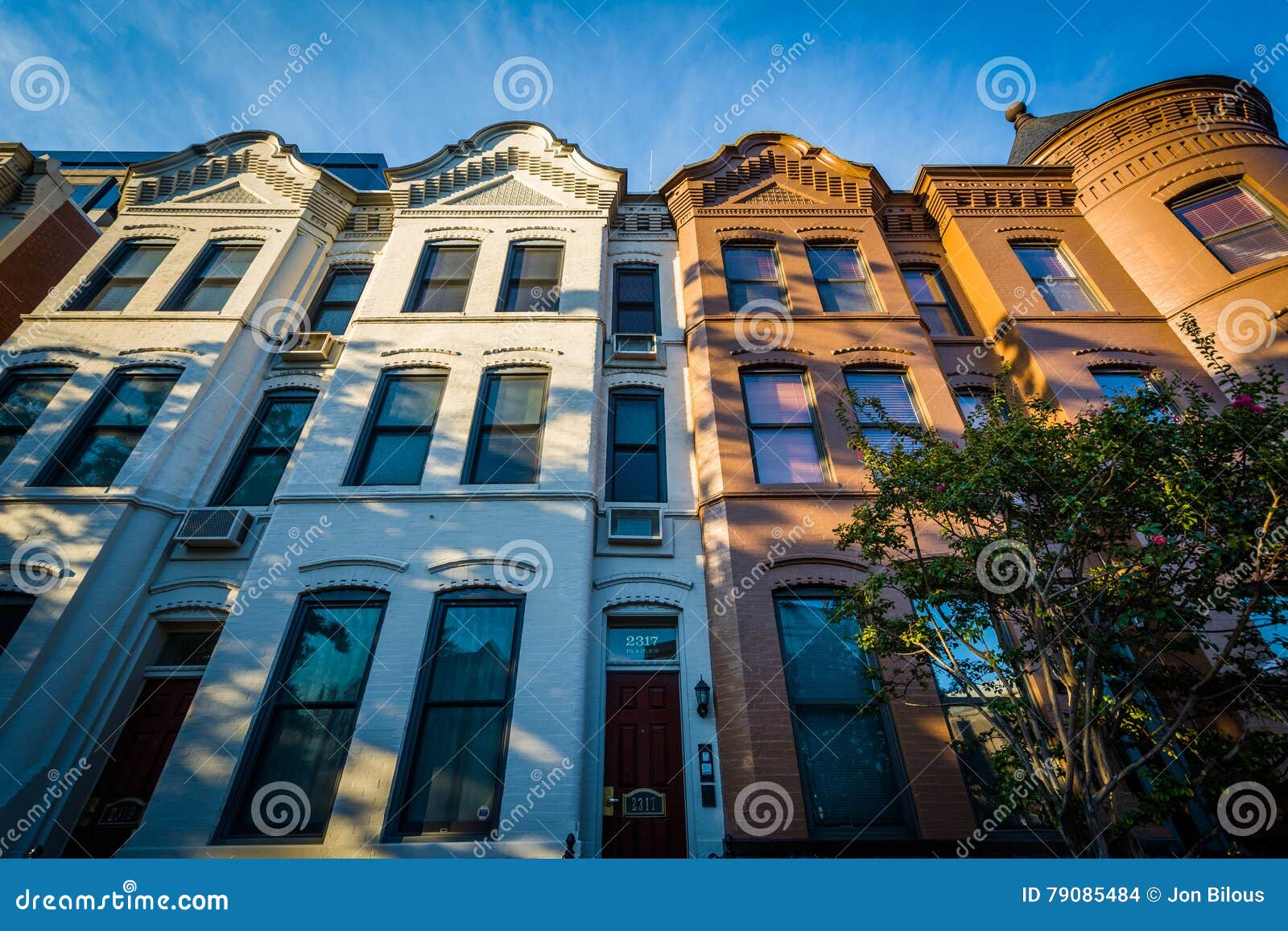 Rowhouses in Downtown Washington, DC. Editorial Stock Image - Image of ...
