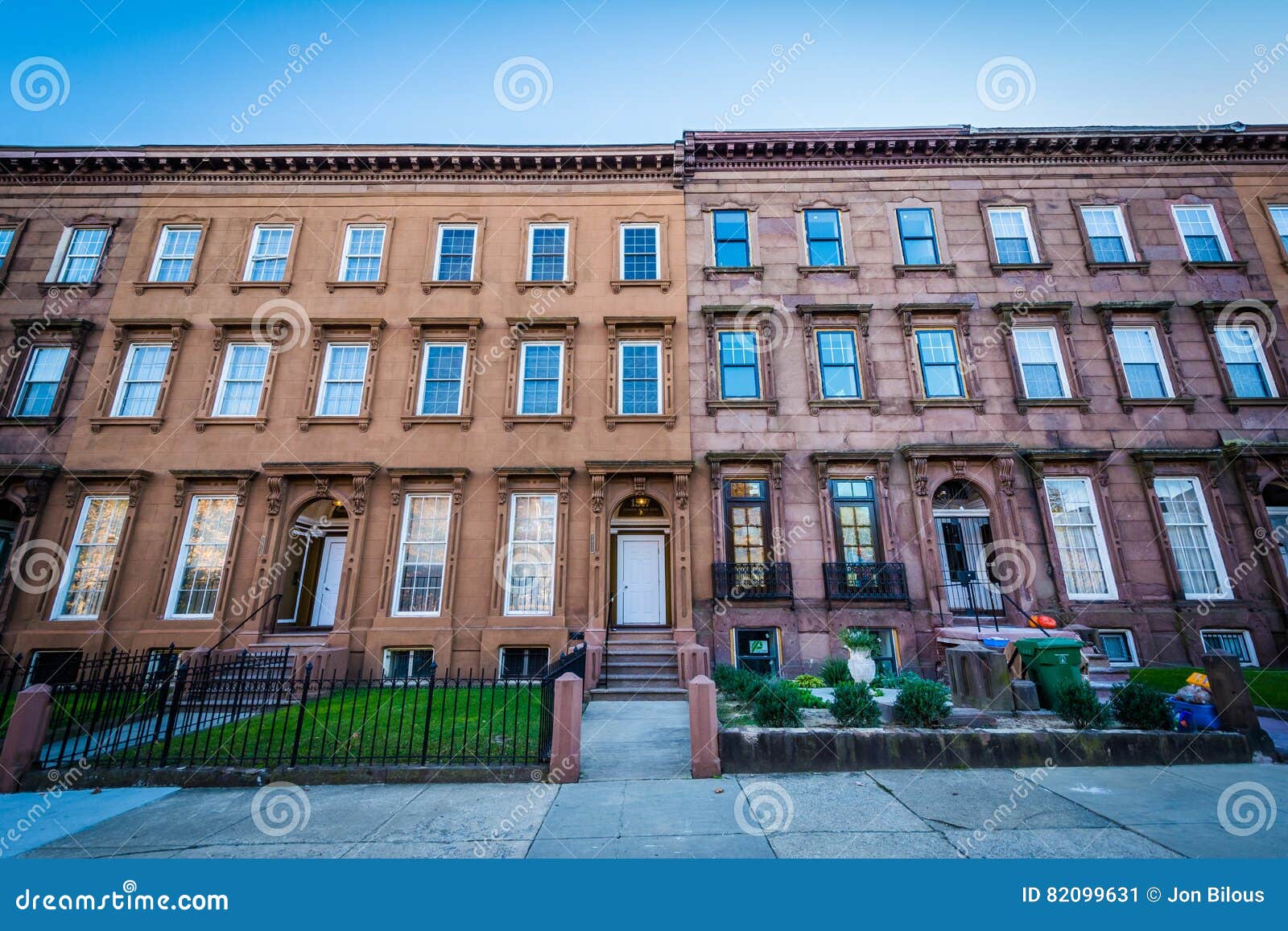 Rowhouses on Franklin Square, in Baltimore, Maryland. Editorial Photo ...