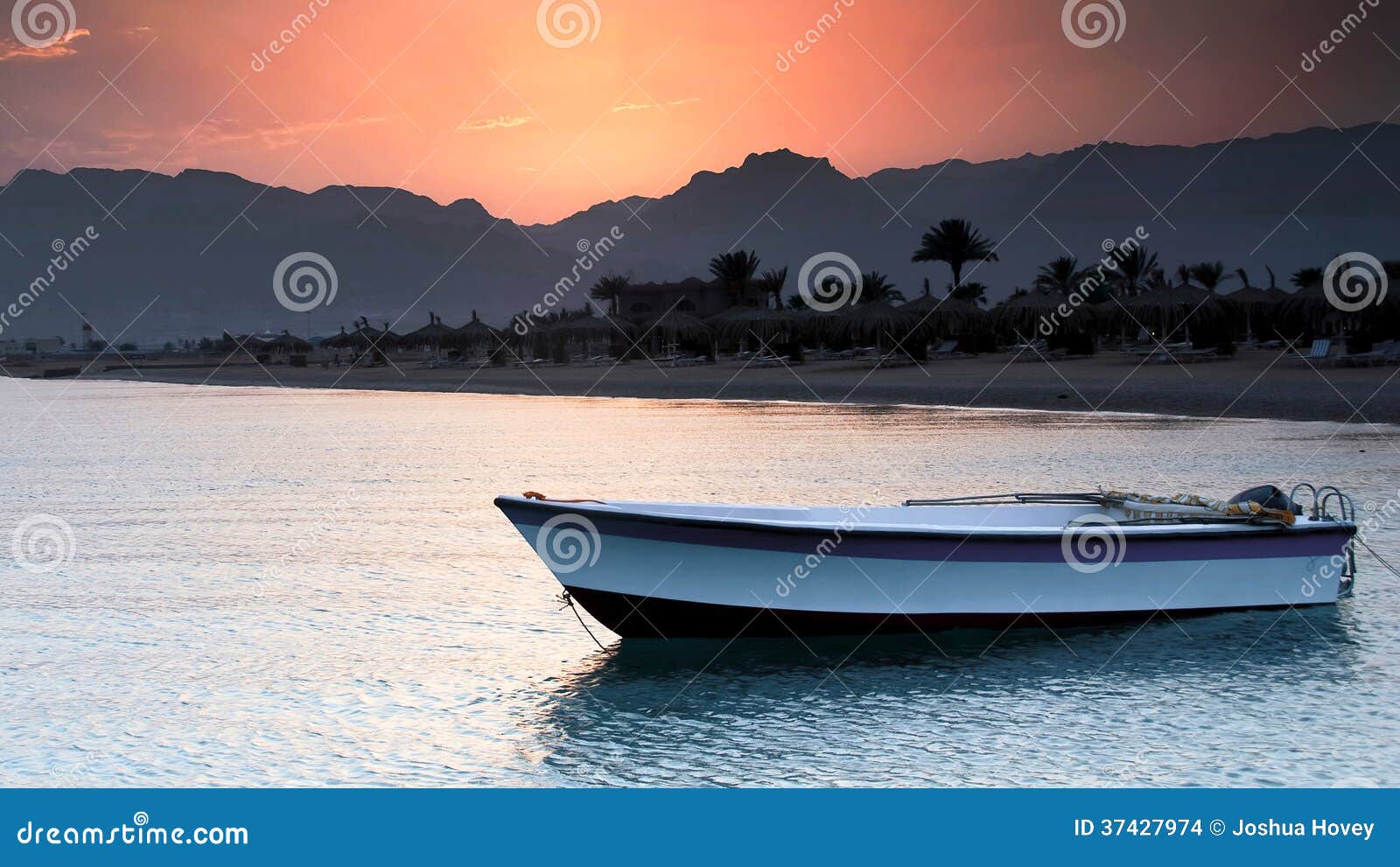 Rowing Boat on Exotic Shoreline Stock Photo - Image of journey, cayman ...
