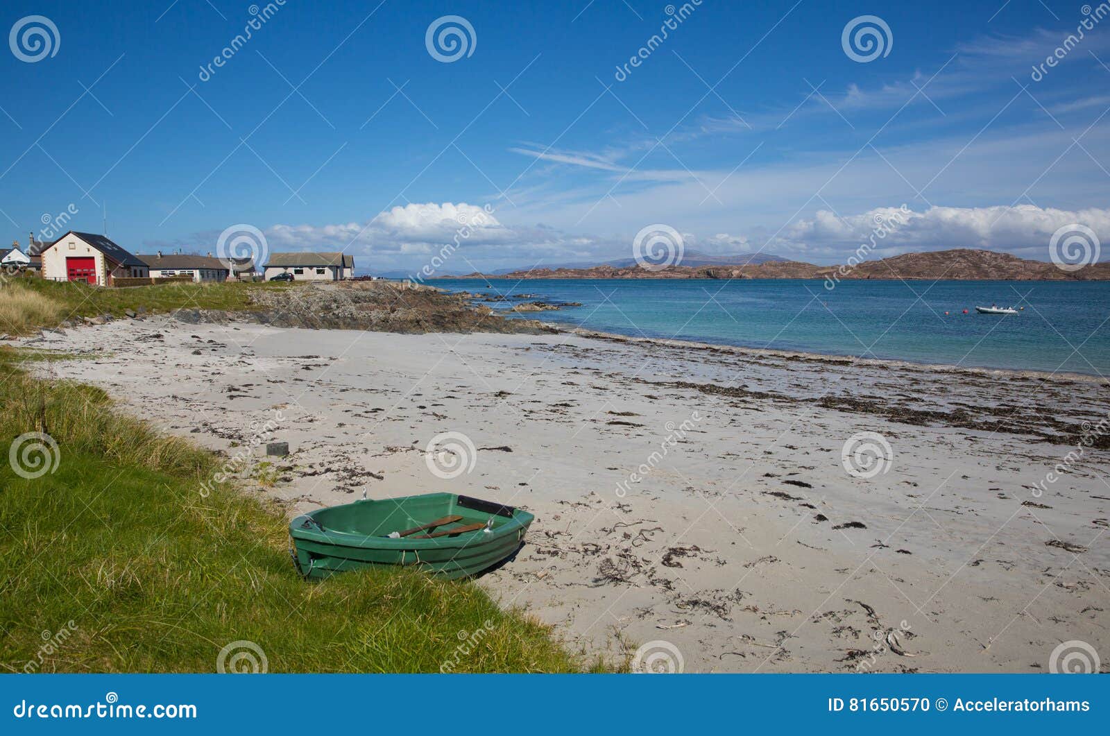 Rowing Boat Iona Beach Scotland Uk Scottish Island Off The Isle Of Mull