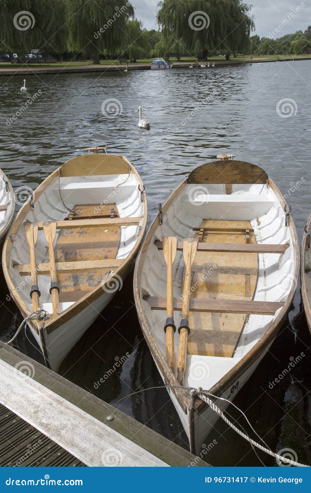 Rowing Boat on River, Stratford upon Avon, England Stock Image - Image ...