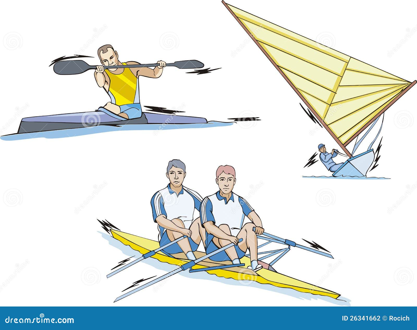 Canoeing Slalom Vector Black Isolated Silhouette Of Man In A Boat ...