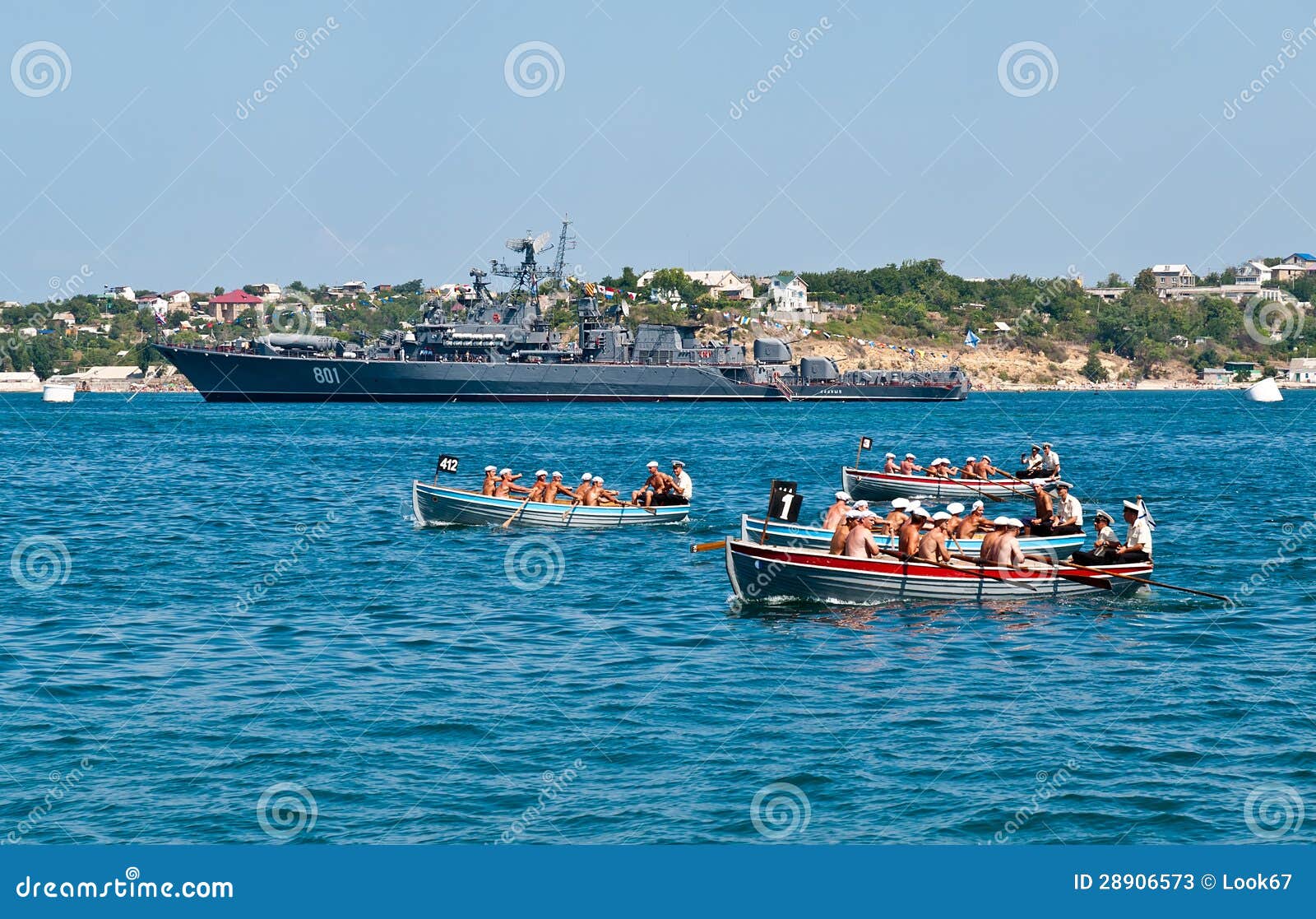 Rowing Competitions of Russian Navy Warship Crew Editorial Stock Photo ...