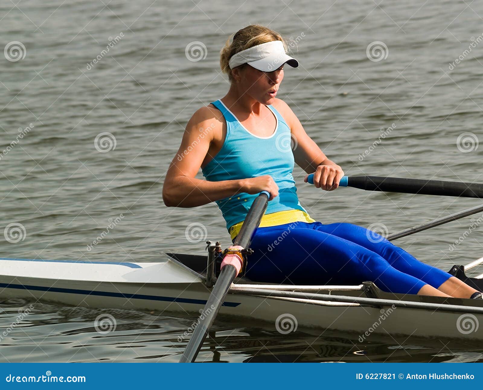 Rowing girl stock image. Image of lady, outdoors, woman - 6227821