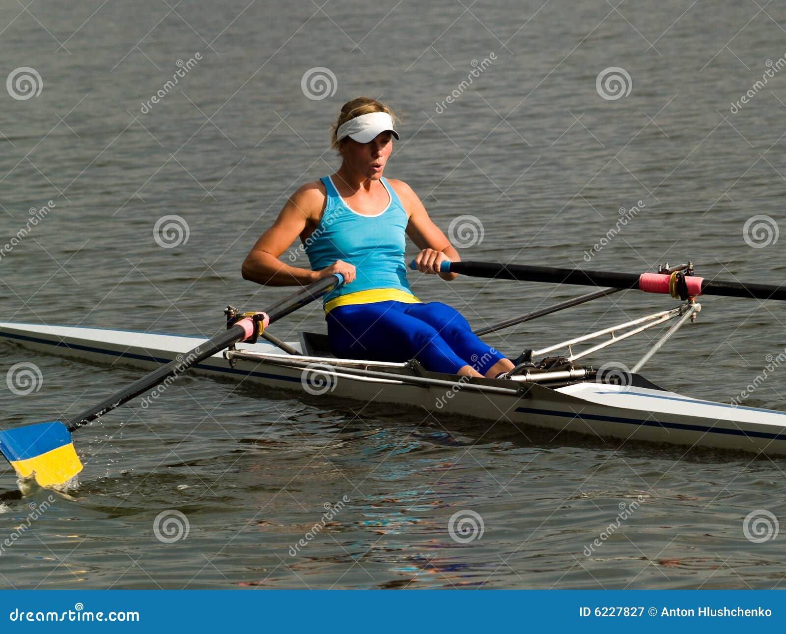 Rowing girl stock image. Image of river, race, leisure - 6227827