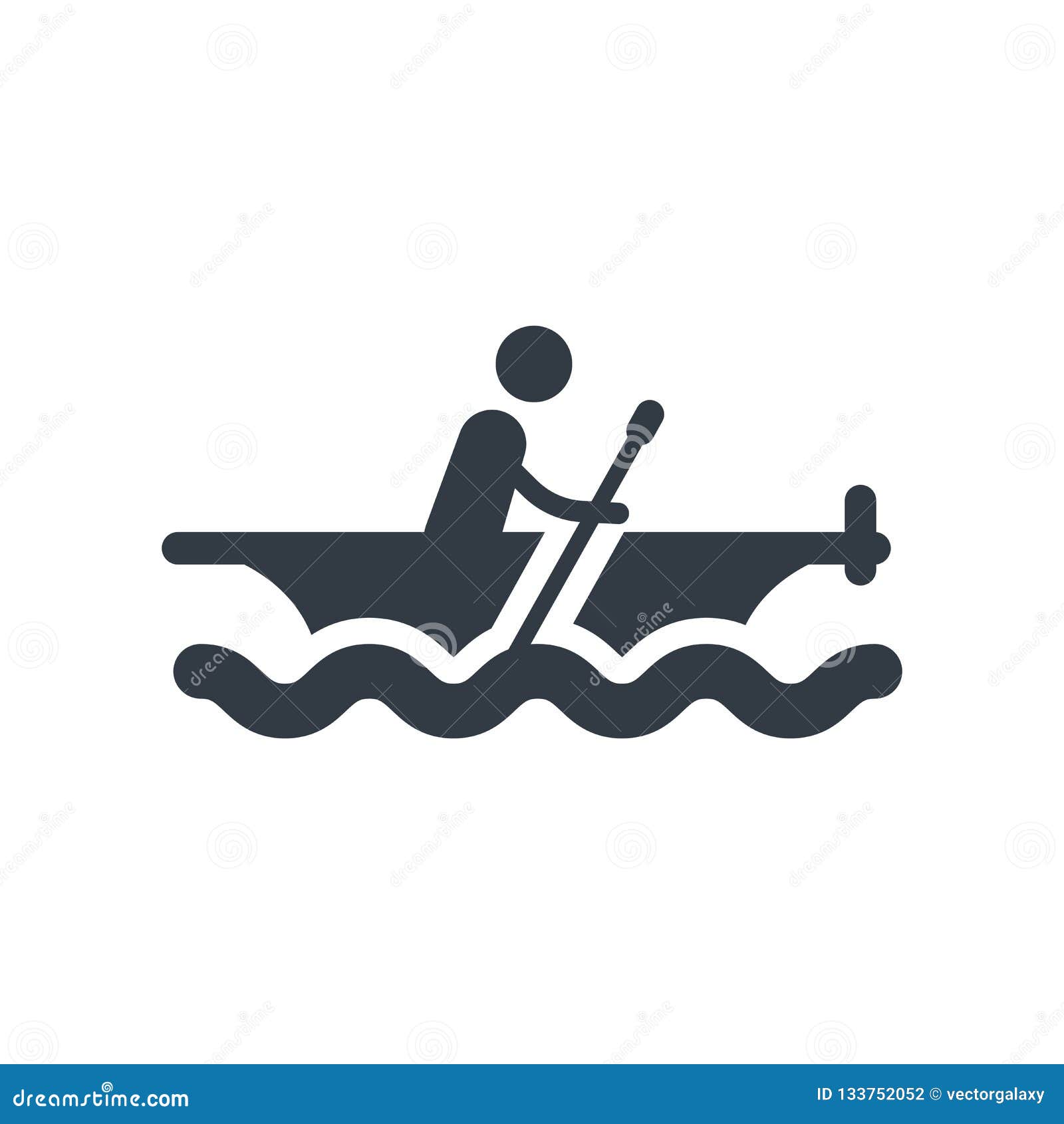Rowing Icon Vector Sign and Symbol Isolated on White Background Stock ...