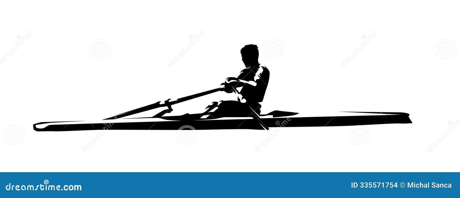 Rowing Silhouette Vector | CartoonDealer.com #57013385