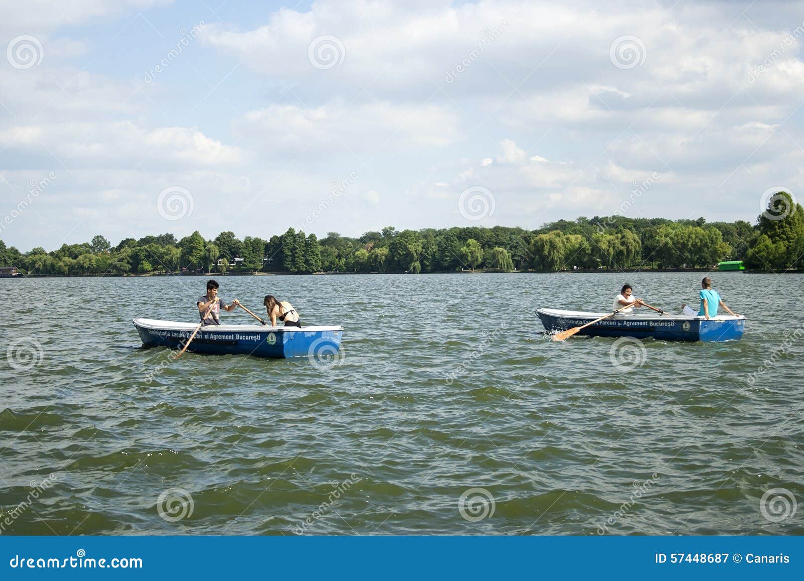 Rowing on the lake editorial photography. Image of women - 57448687