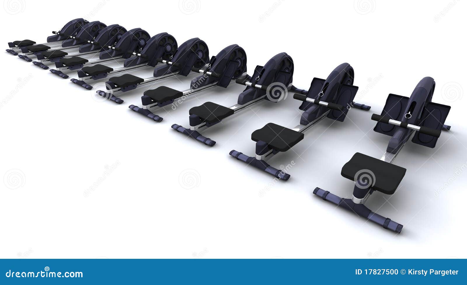 Rowing machine stock illustration. Illustration of rower - 17827500