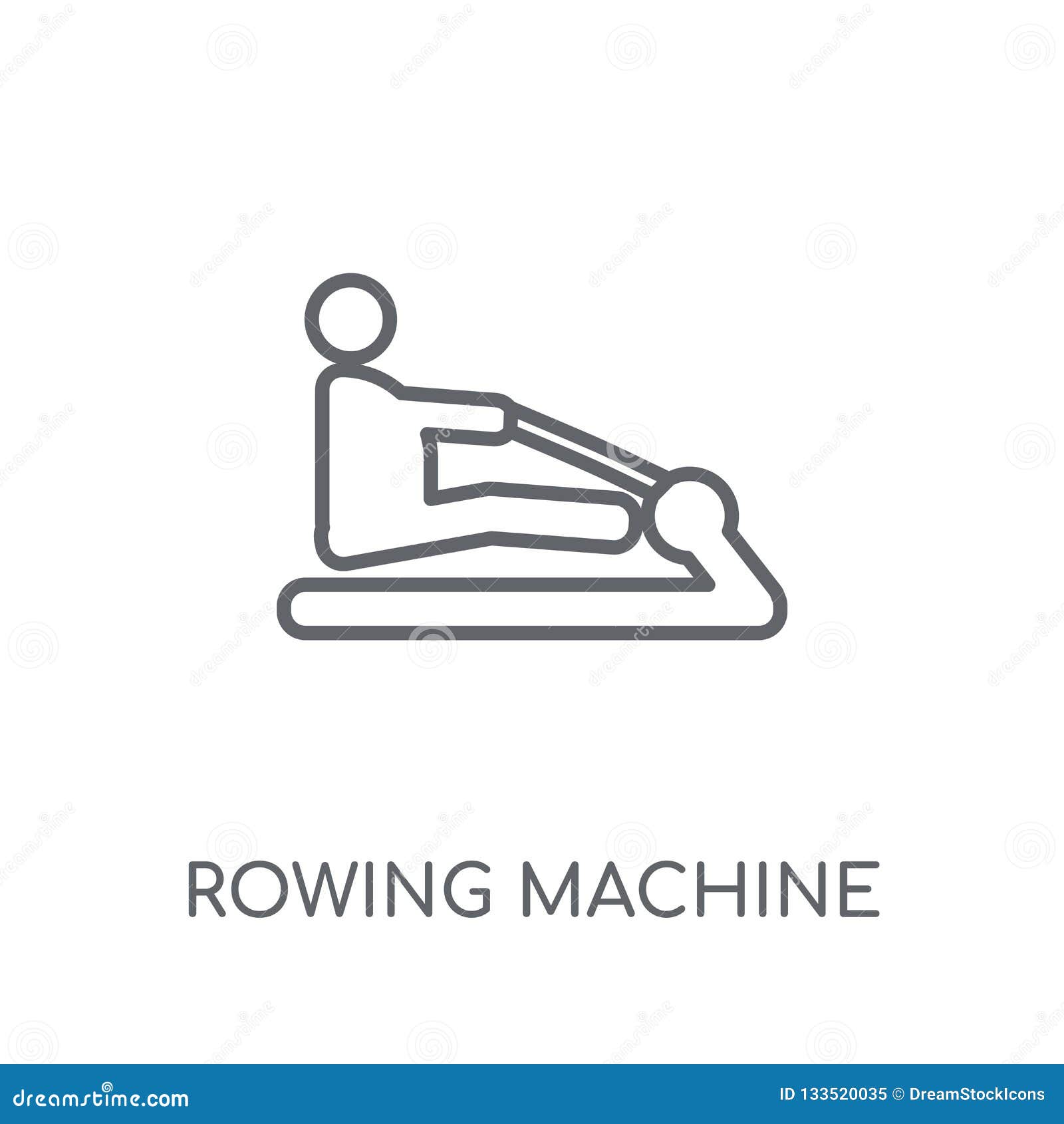 Rowing Machine Linear Icon. Modern Outline Rowing Machine Logo C Stock ...