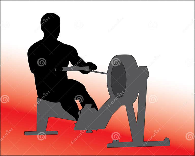 Rowing Machine Vector stock vector. Illustration of rowing - 6633304