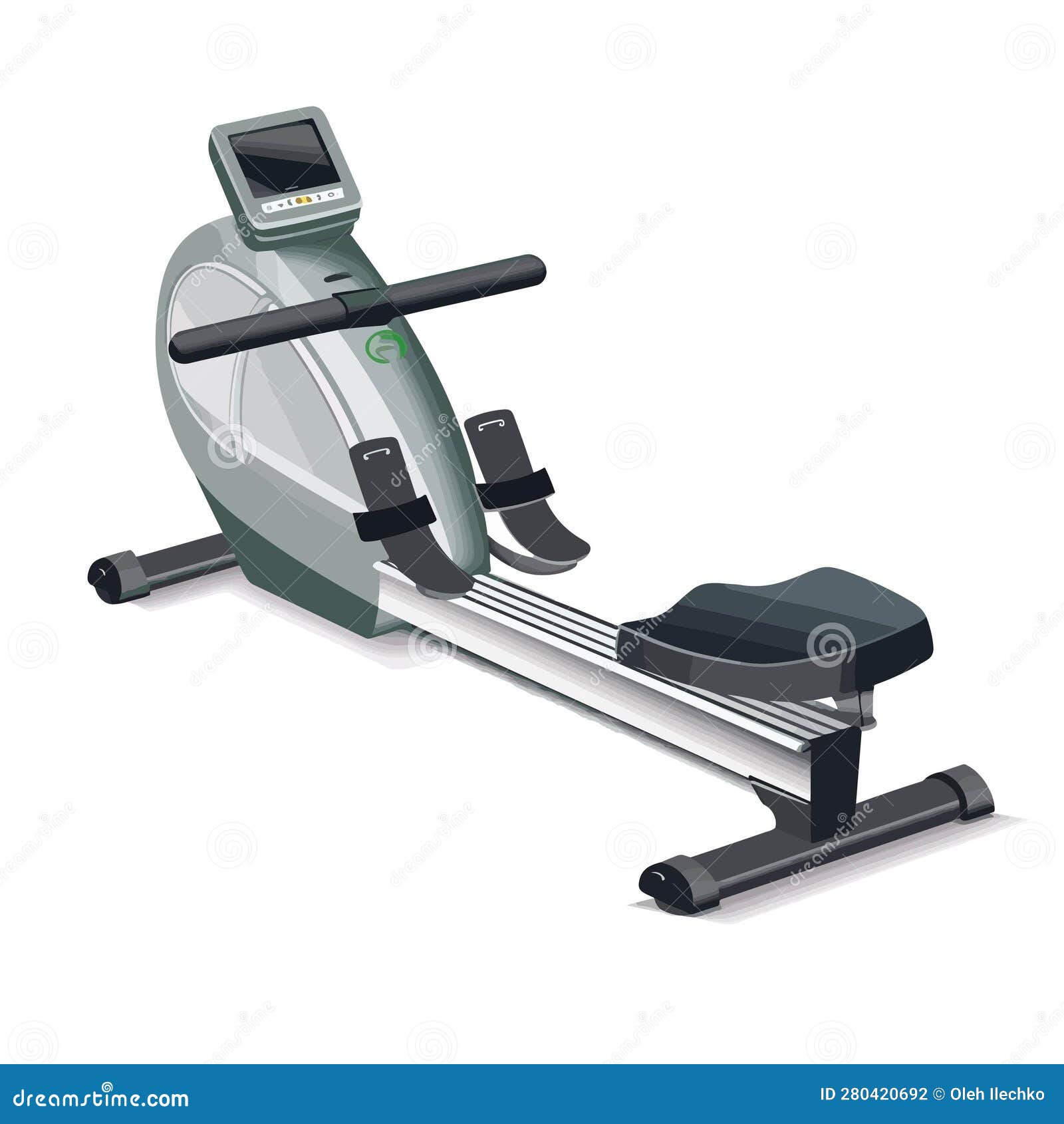 Rowing Machine Vector Illustration Isolated on White Illustration Stock ...