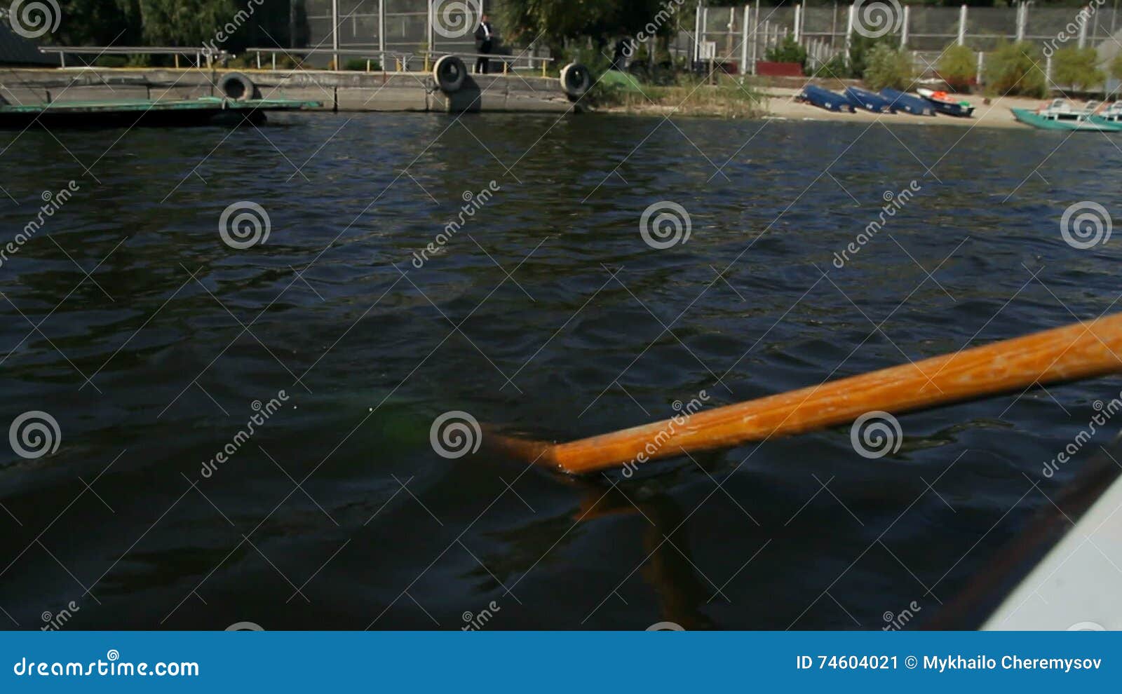 Rowing Oar in the Water stock video. Video of beautiful - 74604021