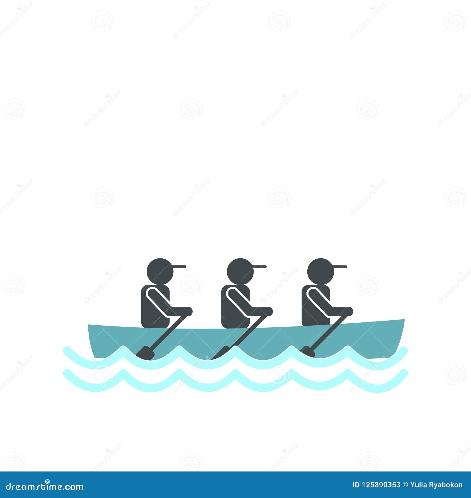 Rowing race icon stock illustration. Illustration of regatta - 125890353