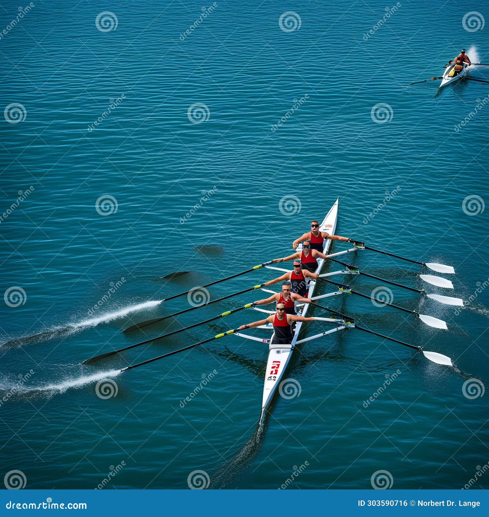 Rowing Regatta, Ai-generatet Stock Illustration - Illustration of lake ...