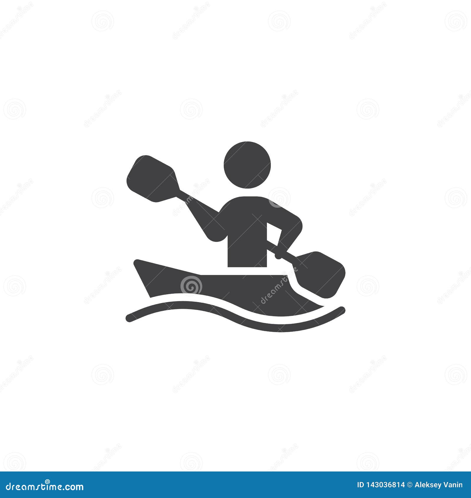 Rowing Sport Training Vector Icon Symbol Isolated On White Background ...