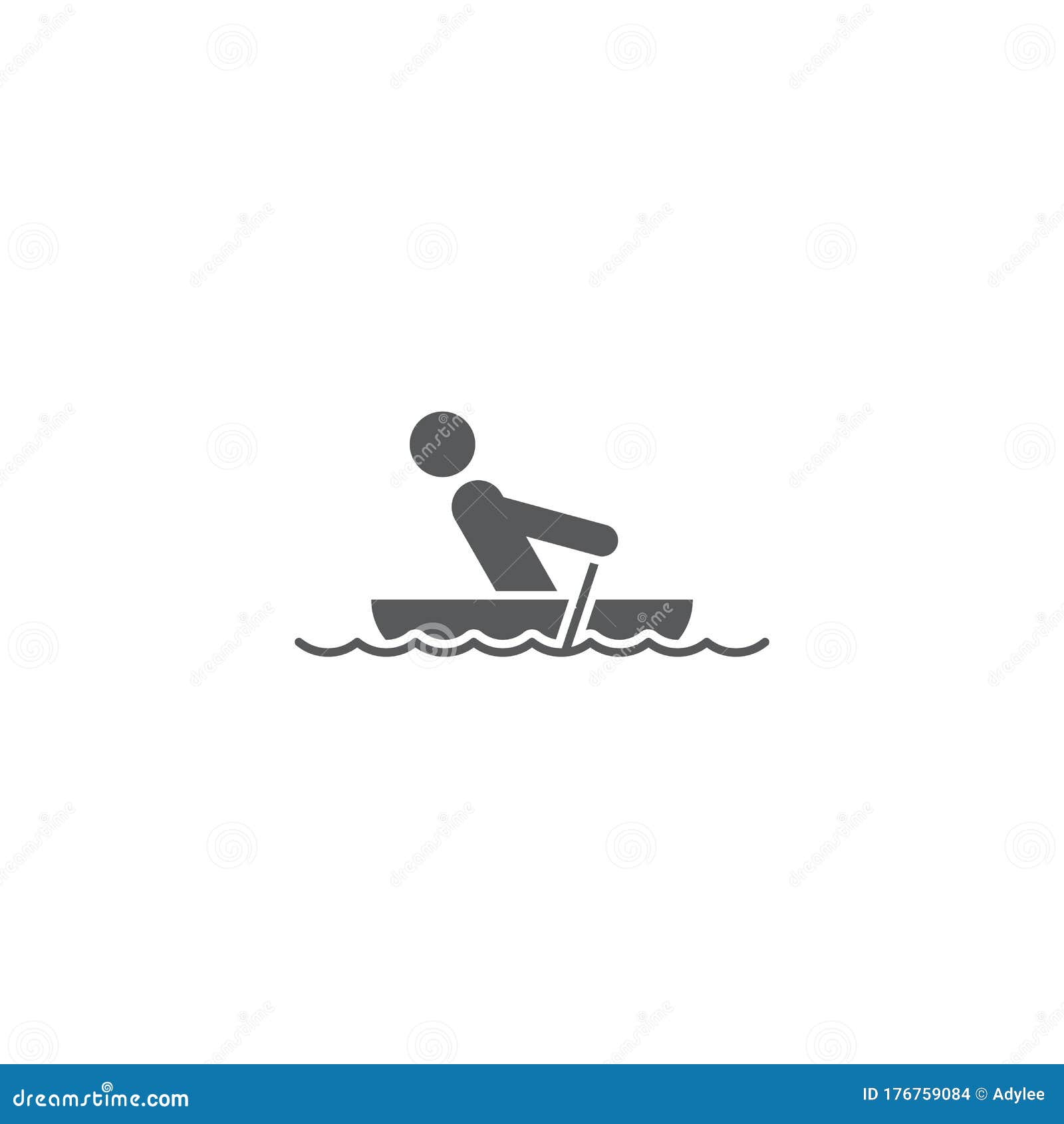 Rowing Sport Training Vector Icon Symbol Isolated On White Background ...