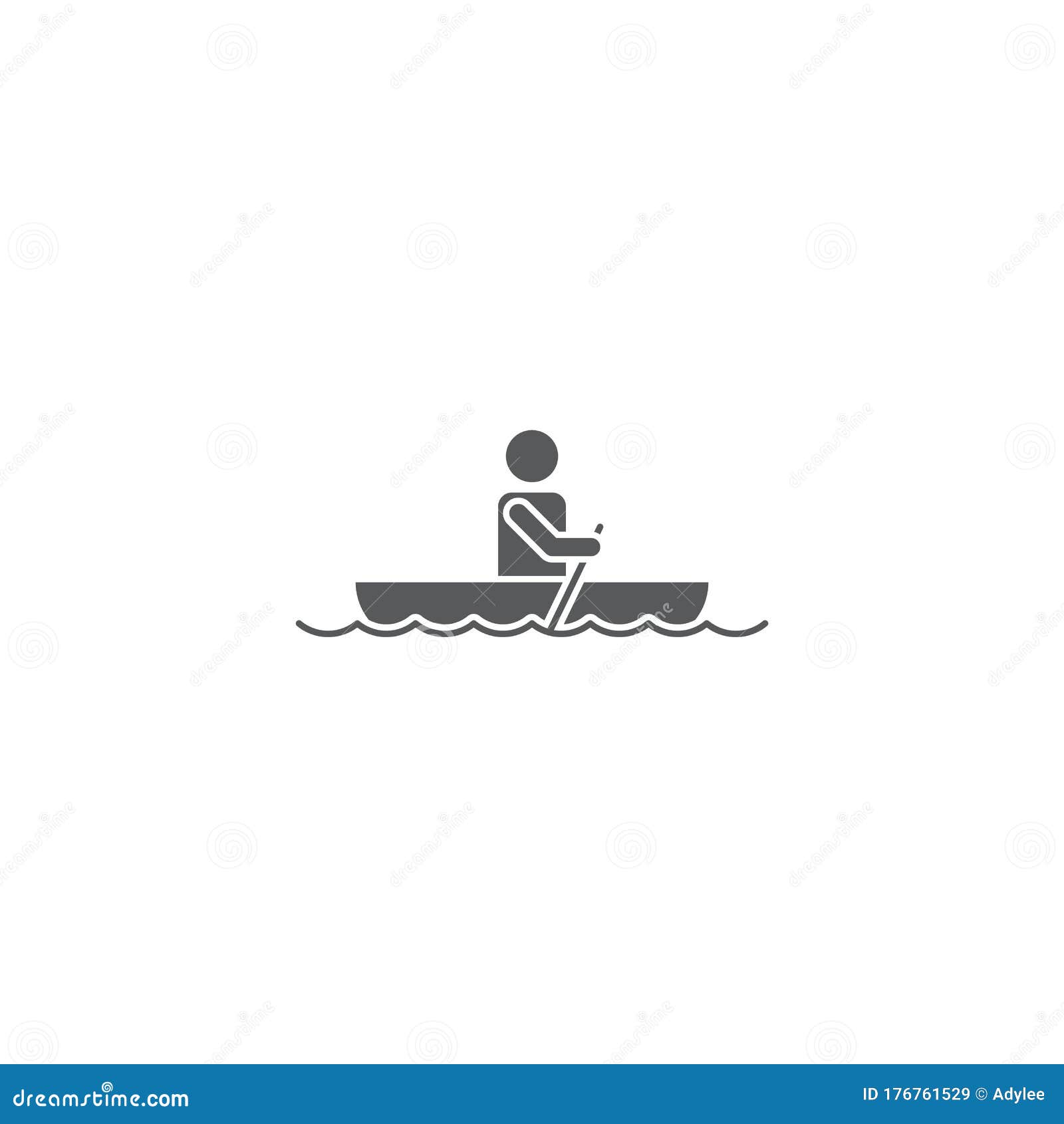 Rowing Sport Training Vector Icon Symbol Isolated on White Background ...