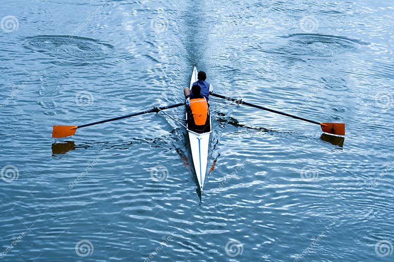 Rowing on a sunny day stock image. Image of cruise, regatta - 3851343