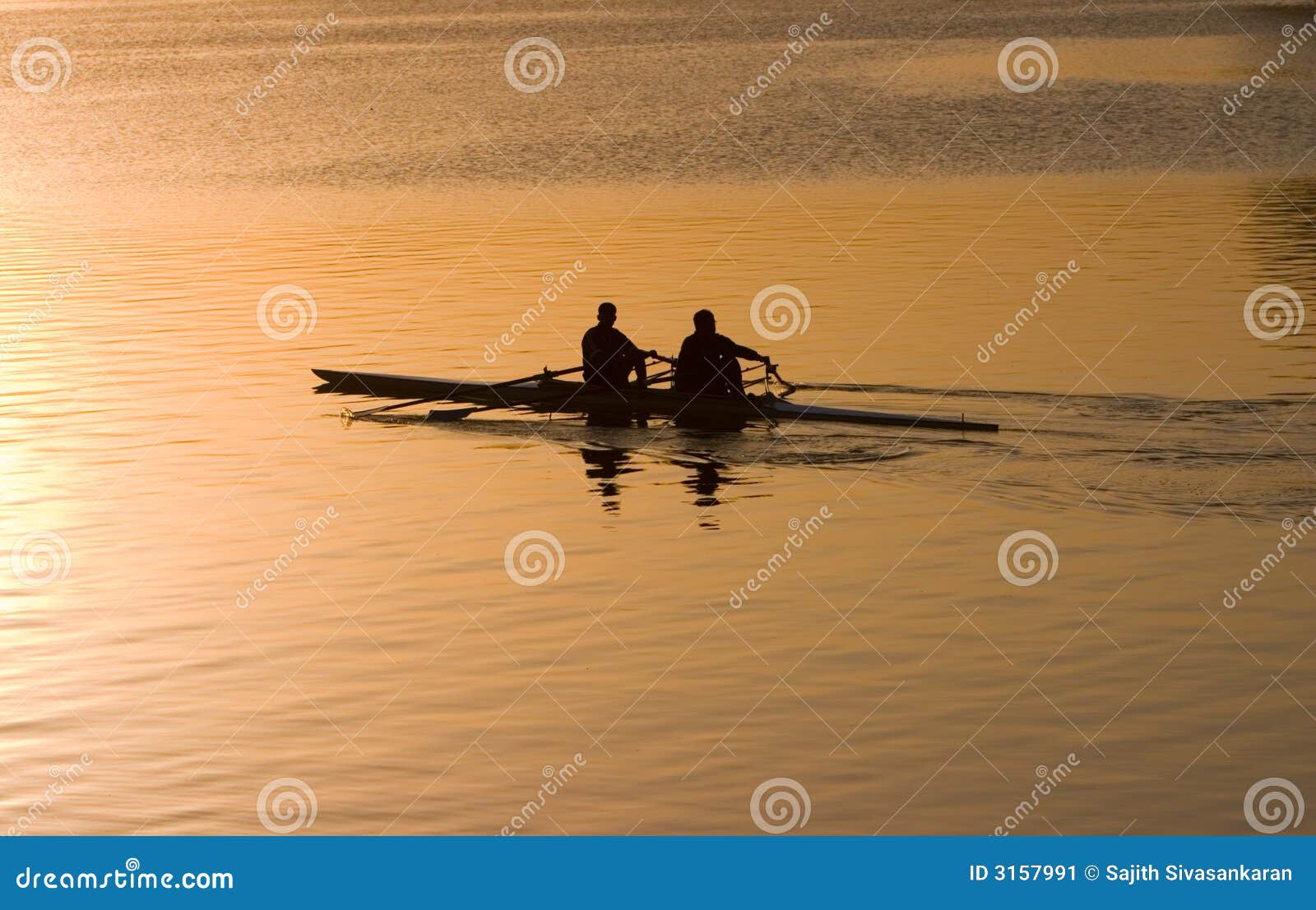 Rowing at sunrise stock image. Image of sports, success - 3157991