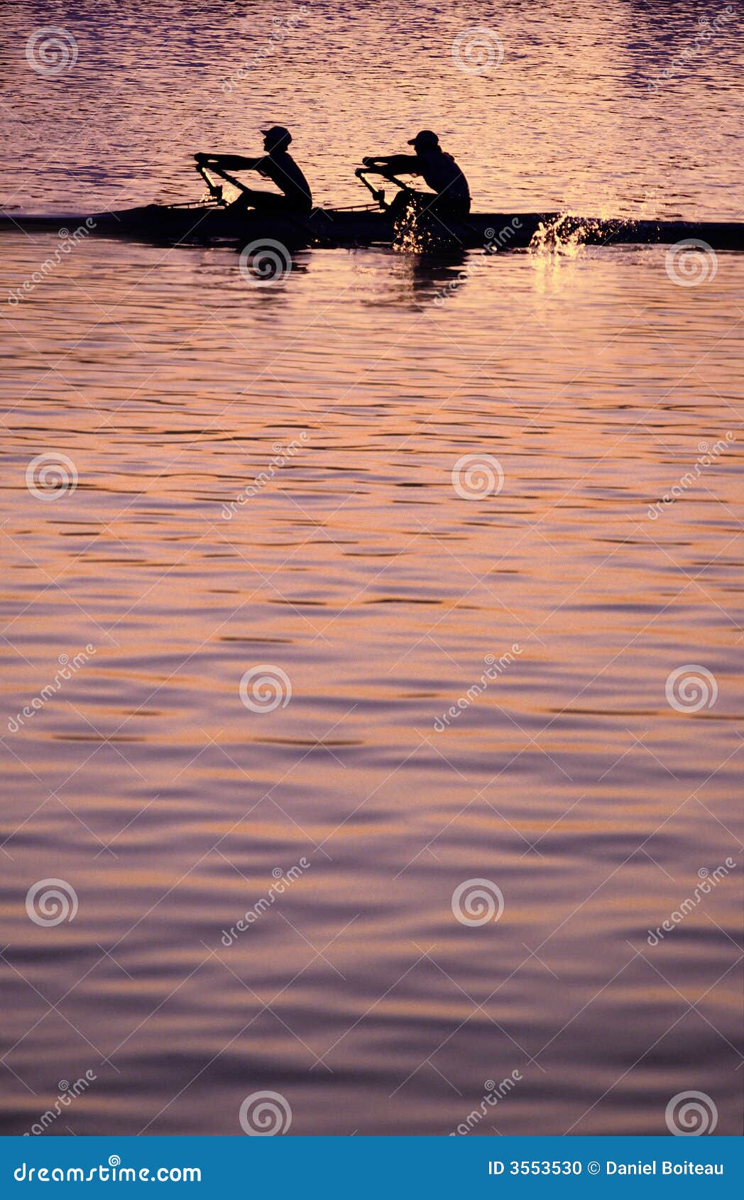 Rowing sunset stock photo. Image of reflection, energy - 3553530