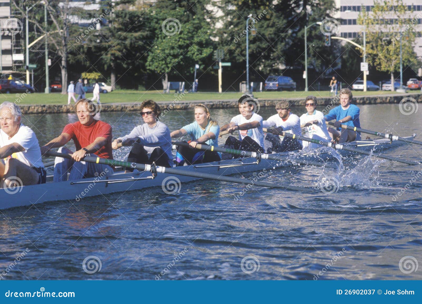 Rowing team editorial photography. Image of lake, rowing - 26902037