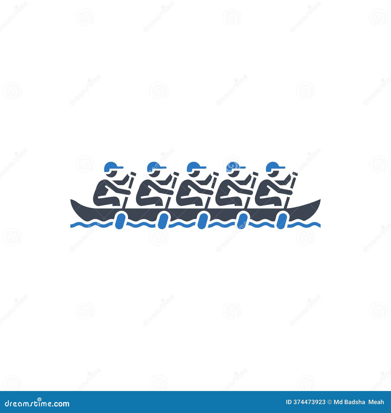 Rowing Team Logo. Vector Emblem Of Rowing Crew With Paddles. Rower ...