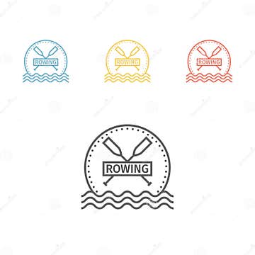 Rowing Team Logo. Vector Emblem Stock Vector - Illustration of club ...