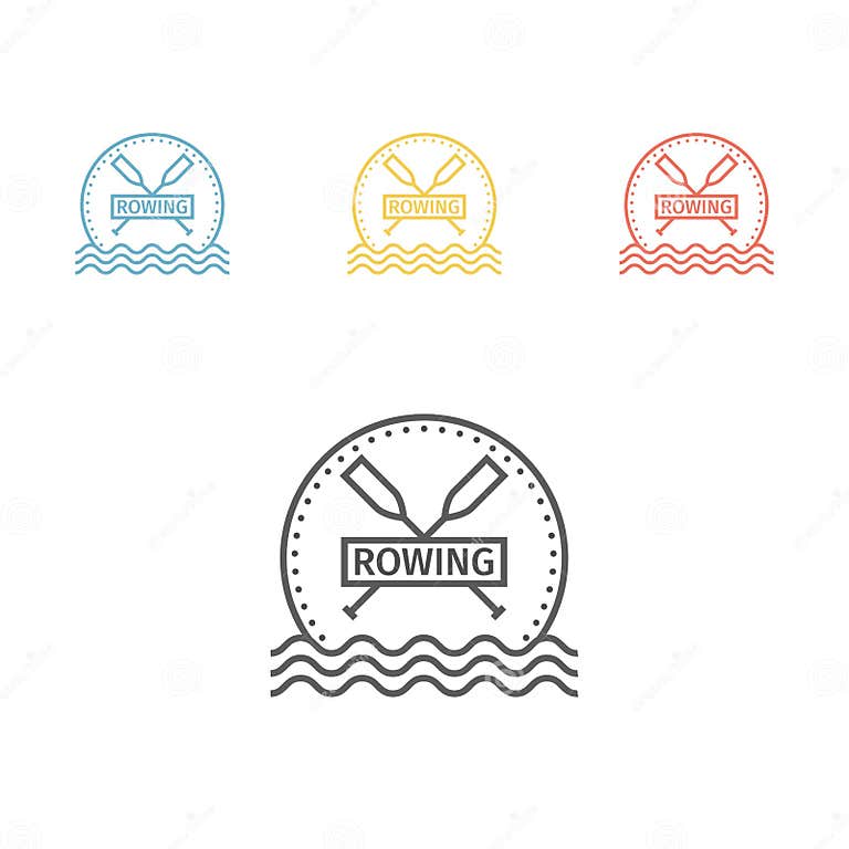 Rowing Team Logo. Vector Emblem Stock Vector - Illustration of club ...