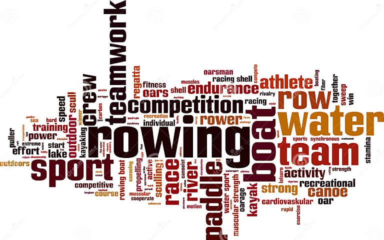 Rowing word cloud stock vector. Illustration of puller - 278672782