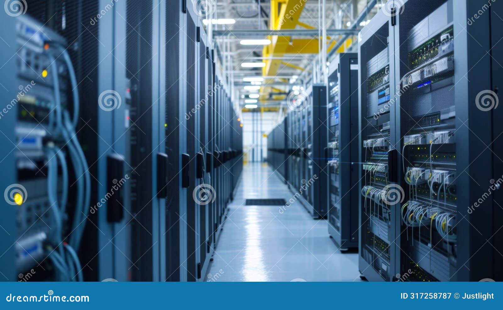 Rows of Advanced Highspeed Routers Line the Factory Floor Powering Our ...