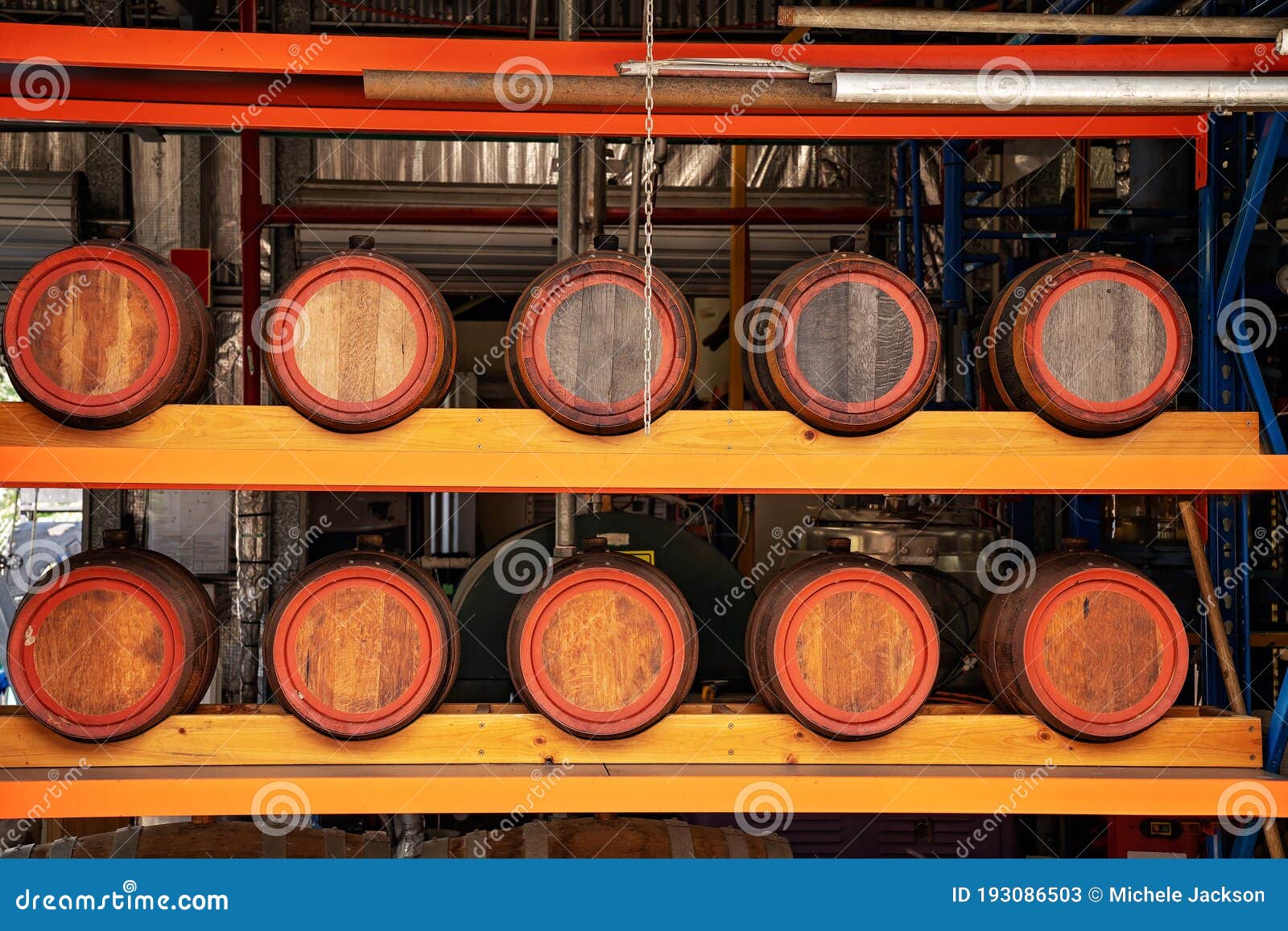 Rows of Aging Barrels of Rum Stock Image - Image of brown, barrel ...