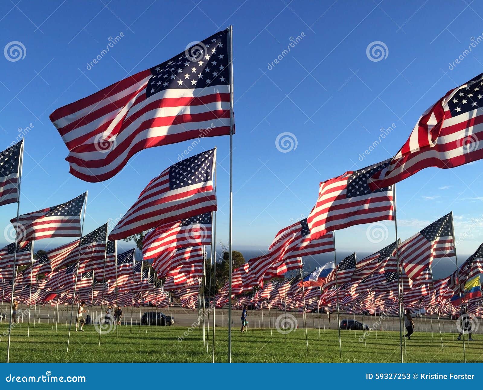 Rows of American Flags editorial stock photo. Image of 2001 - 59327253
