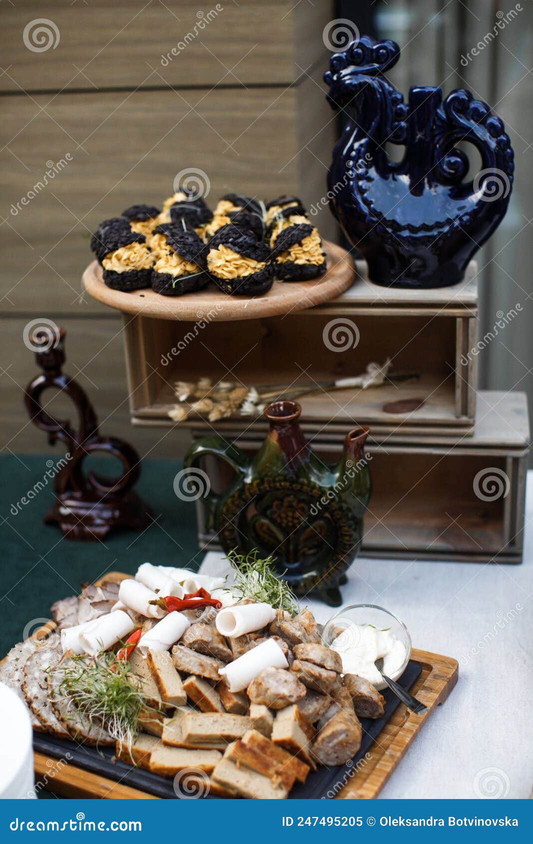 Appetizers and Starters on the Wedding Table Stock Image - Image of ...